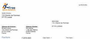 Historique des versions – Free Devis Factures